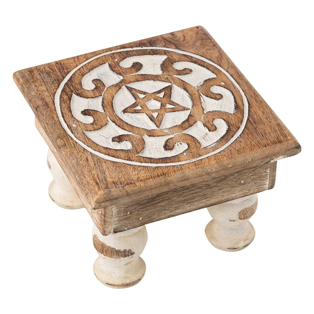 Mini Altar Table - Pentacle White – Luna Moth